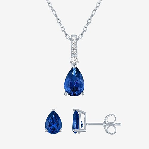 Click here for Yes  Please! Womens Lab Created Blue Sapphire Pure... prices