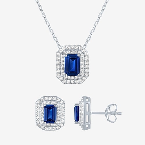 Click here for Yes  Please! Womens Lab Created Blue Sapphire Pure... prices