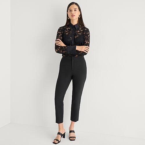 Click here for Worthington Womens Slim High Rise Trouser  6  Blac... prices