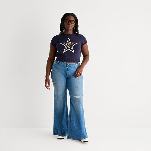 Click here for Arizona Womens Juniors Plus Low Rise Bootcut Jean... prices