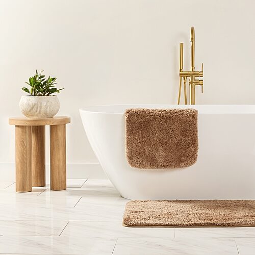Click here for Casual Comfort Plush Bath Rug  One Size  Brown prices