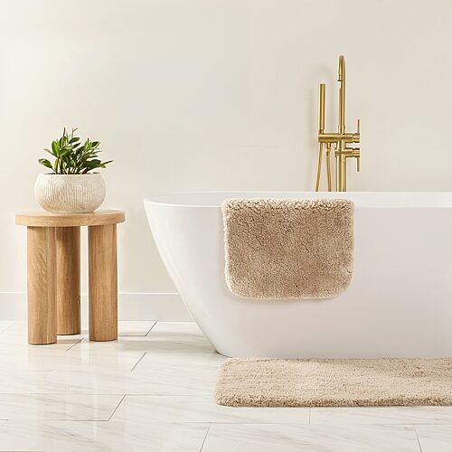 Click here for Casual Comfort Plush Bath Rug  One Size  Beige prices