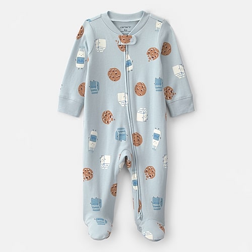Click here for Carters Baby Boys Milk and Cookies Cotton 2-Way Zi... prices