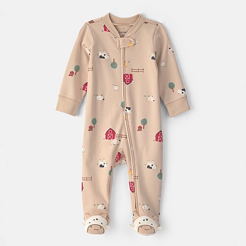 Click here for Carters Baby Boys Milk and Cookies Cotton 2-Way Zi... prices