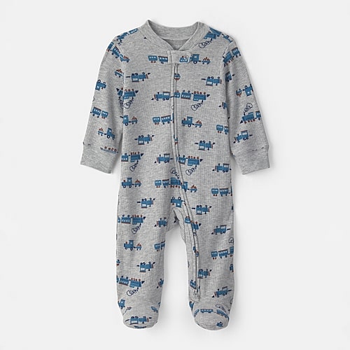 Click here for Carters Baby Boys Train 2-Way Zip Thermal Sleep &... prices