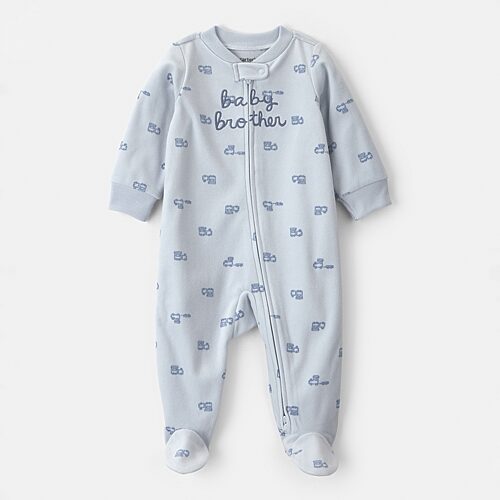 Click here for Carters Baby Boys Baby Brother Fleece 2-Way Zip Sl... prices