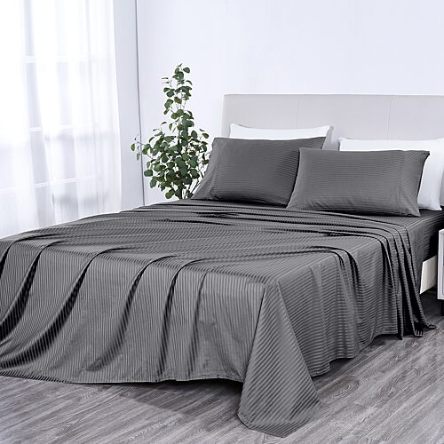 Click here for Kathy Ireland 500TC Damask Stripe Sheet Set with O... prices