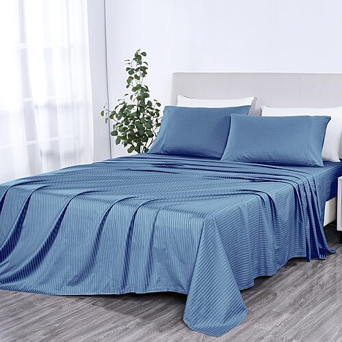 Click here for Kathy Ireland 500TC Damask Stripe Sheet Set with O... prices