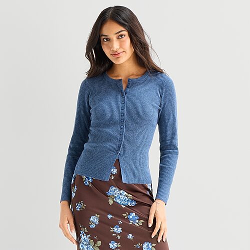 Click here for A.N.A Womens Crew Neck Long Sleeve Button Cardigan... prices