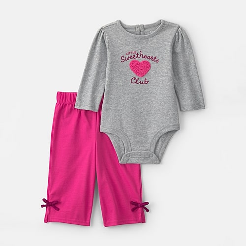 Click here for Carters Baby Girls Long-Sleeve Bodysuit and Pants... prices