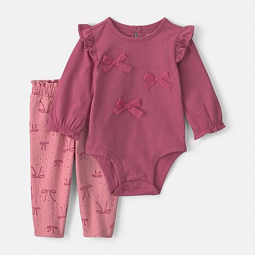 Click here for Carters Baby Girls Long-Sleeve Bodysuit and Pants... prices