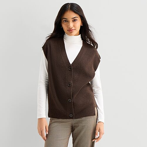 Click here for A.N.A Womens V Neck Button Tall Sweater Vest  Smal... prices