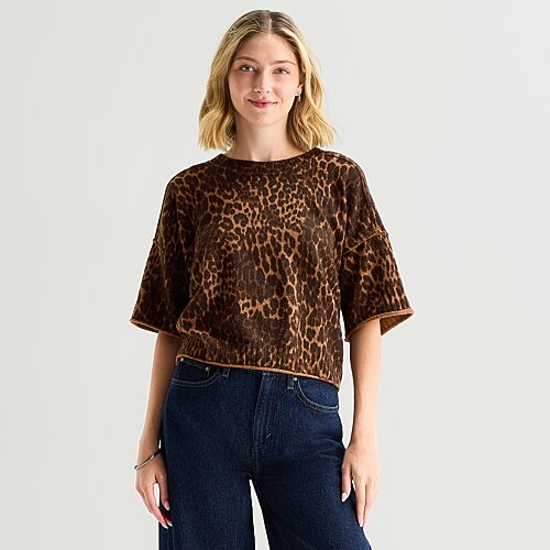 Click here for A.N.A Womens Crew Neck Short Sleeve Pullover Sweat... prices