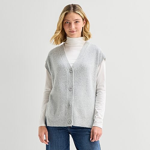 Click here for A.N.A Womens V Neck Button Tall Sweater Vest  Smal... prices