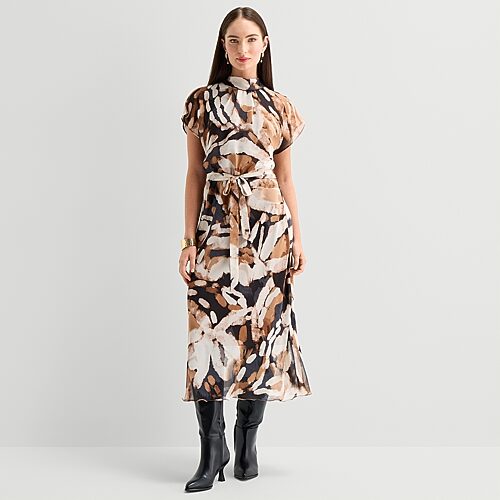 Click here for Rabbit Rabbit Rabbit Design Womens Midi Mock Neck... prices