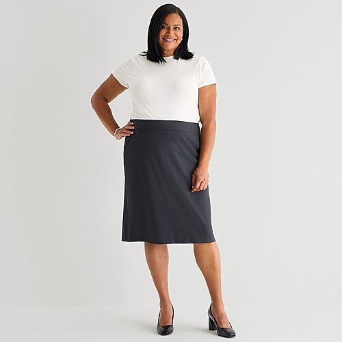 Click here for Liz Claiborne Womens Plus Mid Rise Pencil Skirt  2... prices