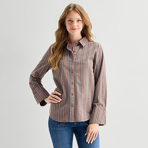 Click here for A.N.A Womens Tall Cuffed Long Sleeve Regular Fit B... prices