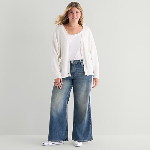 Click here for Arizona Curvy Womens Juniors Plus Low Rise Baggy F... prices