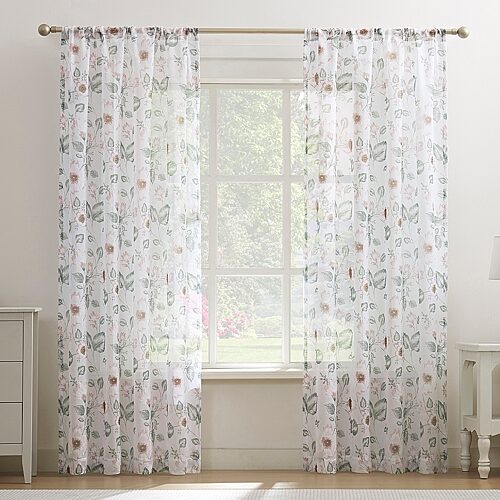 Click here for No. 918 Anya Floral Puff Print Sheer Rod Pocket Cu... prices