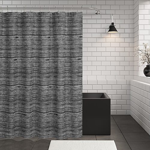 Click here for Queen Street Flen Shower Curtain  One Size  Black prices