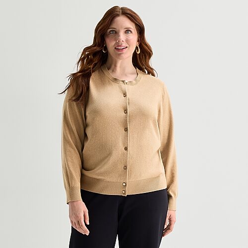 Click here for Liz Claiborne Luxe Womens Crew Neck Long Sleeve Bu... prices