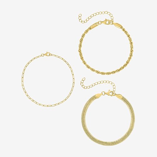 Click here for Yes  Please! Womens 3-pc. 14K Gold Over Brass Brac... prices