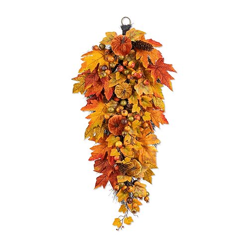 Click here for Glitzhome 28 Pinecone And Berry Wreath  One Size... prices