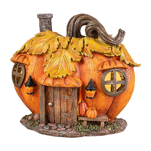 Click here for Glitzhome 9 Resin Pumpkin House Thanksgiving Table... prices