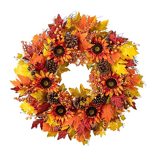 Click here for Glitzhome 30 Oversized Sunflower Wreath  One Size... prices