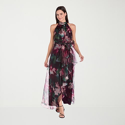 Click here for R & M Richards Womens High-Low Halter Neck Sleevel... prices