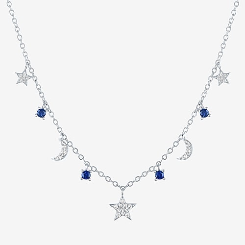 Click here for Womens Lab Created Blue Sapphire Pure Silver Over... prices
