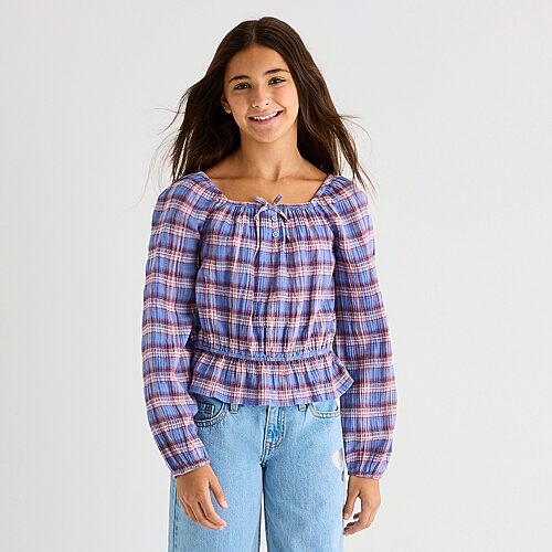 Click here for Thereabouts Little & Big Kid Girls Square Neck Lon... prices