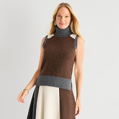 Click here for Liz Claiborne Womens Turtleneck Sweater Vest  Larg... prices