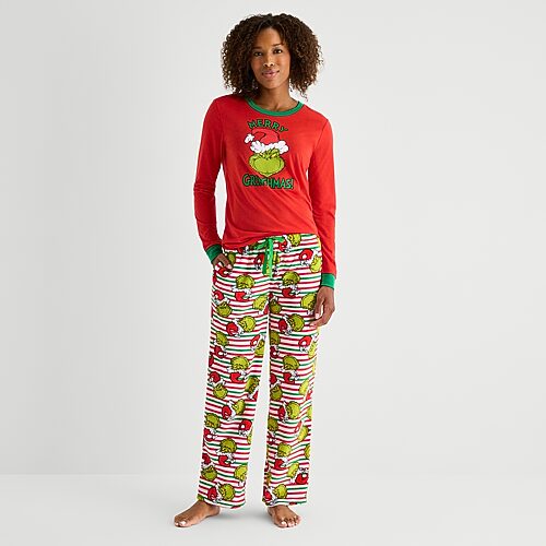 Click here for Womens Grinch Long Sleeve 2-pc. Pajama Set  X-larg... prices