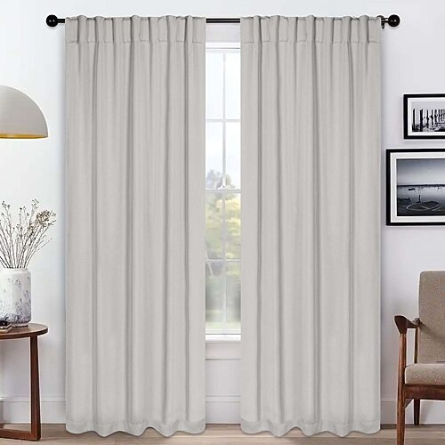 Click here for Superior Solid Classic Modern Blackout Curtain Set... prices