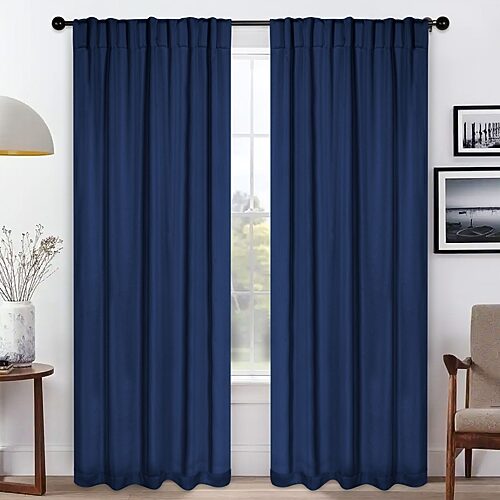 Click here for Superior Solid Classic Modern Blackout Curtain Set... prices