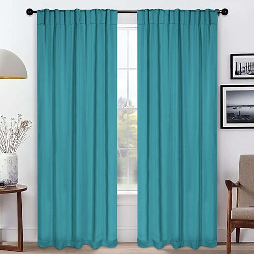 Click here for Superior Solid Classic Modern Blackout Curtain Set... prices