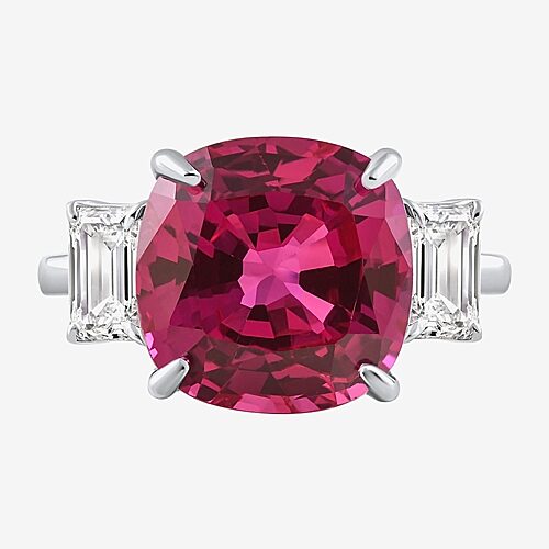 Click here for Womens 1 CT. T.W. Lab Created Red Ruby 14K Gold Cu... prices