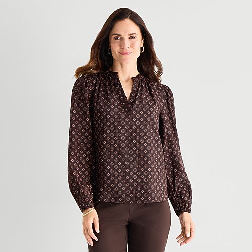 Click here for Liz Claiborne Womens Split Crew Neck Long Sleeve B... prices