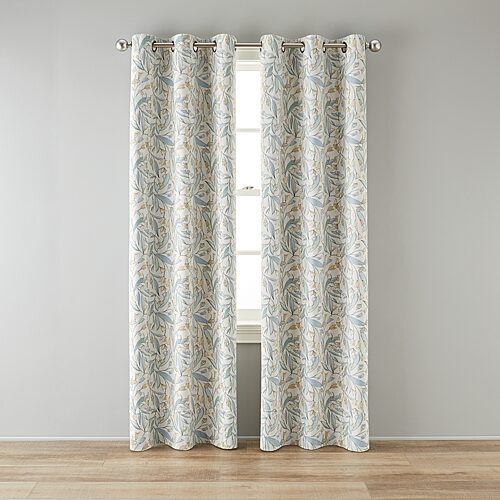 Click here for Home Expressions Dalton Floral Grommet Top 100 Bla... prices