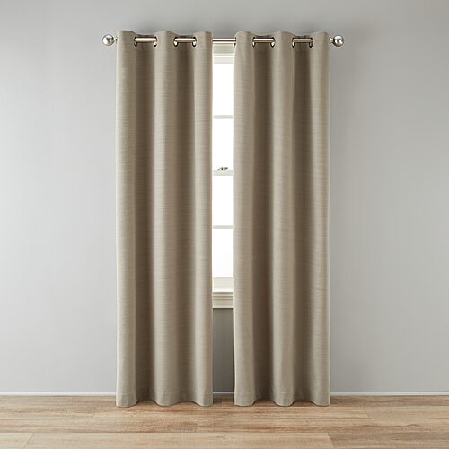 Click here for Home Expressions Dalton Solid Grommet Top 100 Blac... prices