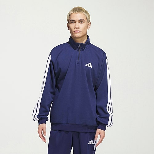 Click here for adidas Essentials 3stripe Mens Mock Neck Long Slee... prices