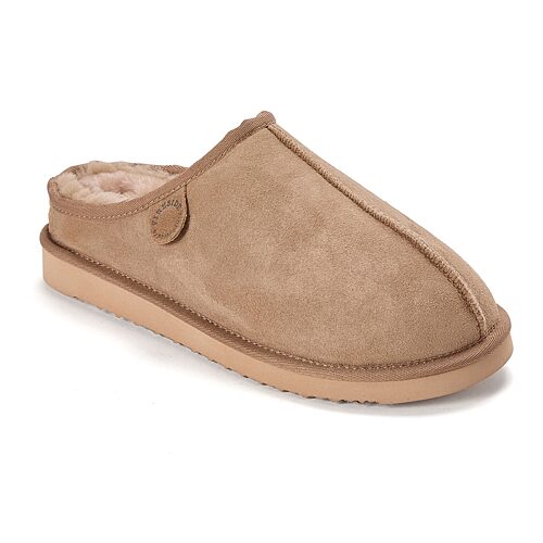 Click here for Dearfoams Grafton Genuine Shearling Mens Clog Slip... prices