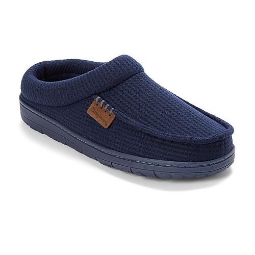 Click here for Dearfoams Brendan Mens Clog Slippers  Medium  Blue prices