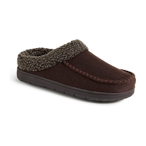 Click here for Dearfoams Brendan Twill W Whipstitch Mens Clog Sli... prices