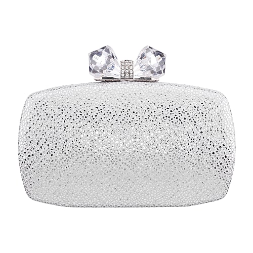 Click here for N By Nina Crystal Bow Evening Bag  One Size  Silve... prices