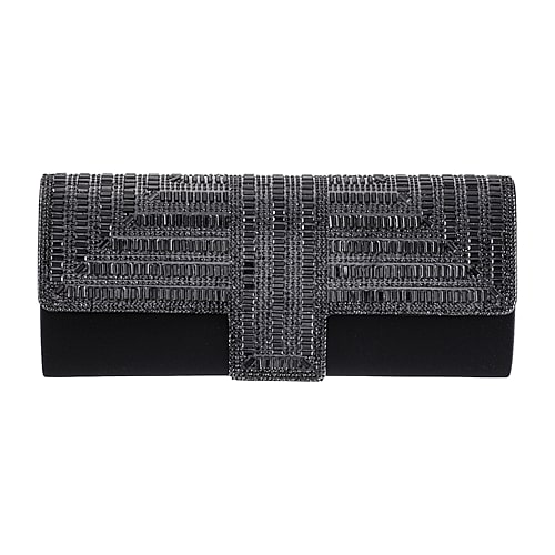 Click here for N By Nina Maeveen Crystal Beaded Flap Evening Bag... prices