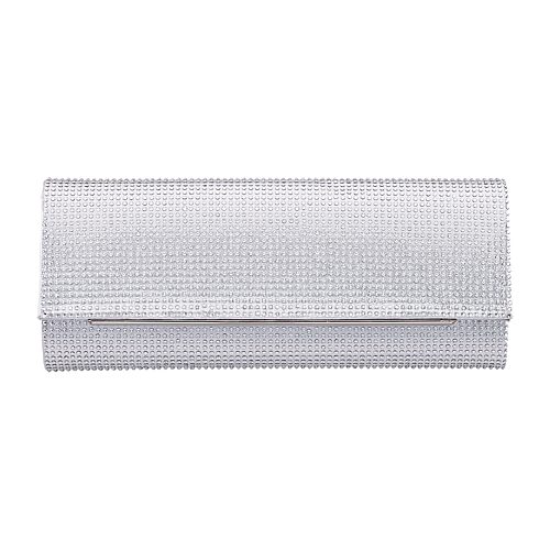 Click here for N By Nina All Over Crystal Flap Clutch  One Size... prices
