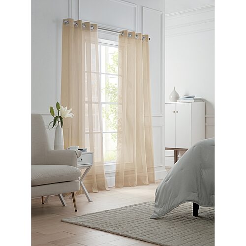 Click here for Liz Claiborne Lisette Grommet Top Sheer Single Cur... prices
