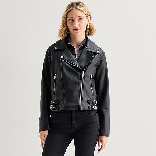 Click here for A.N.A Womens Faux Leather Lightweight Jacket  X-sm... prices